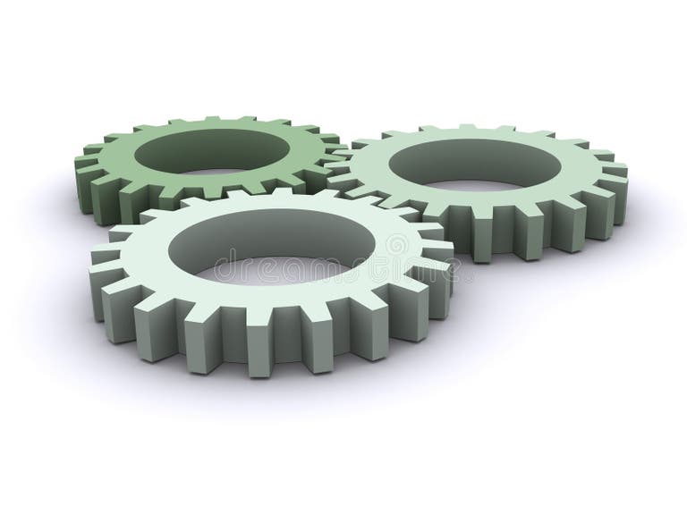 Three Gears stock illustration. Illustration of industrial - 2736496