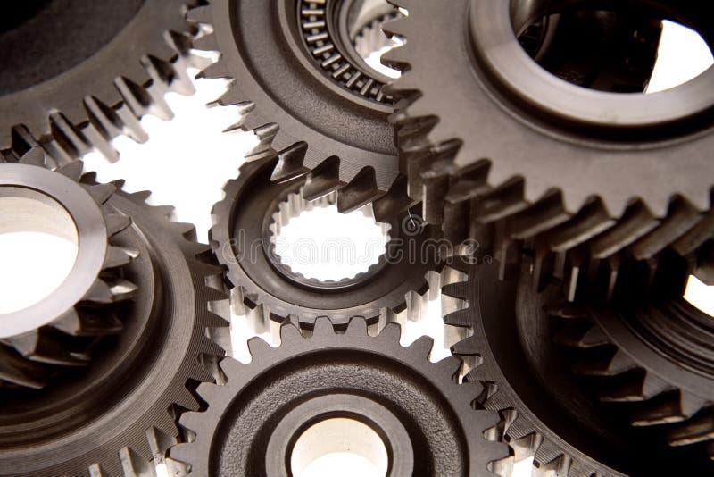 Three gears stock image. Image of industrial, engaged - 4484829