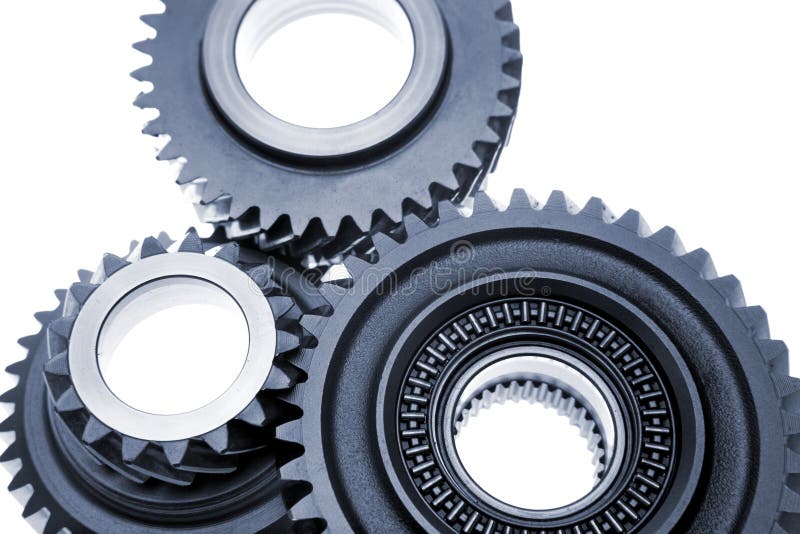 Three gears stock image. Image of gears, studio, industrial - 5043655