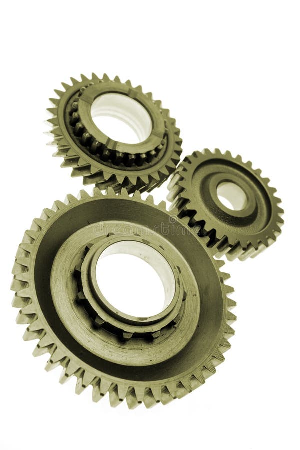Three gears stock photo. Image of metal, mechanical, cogs - 6681634