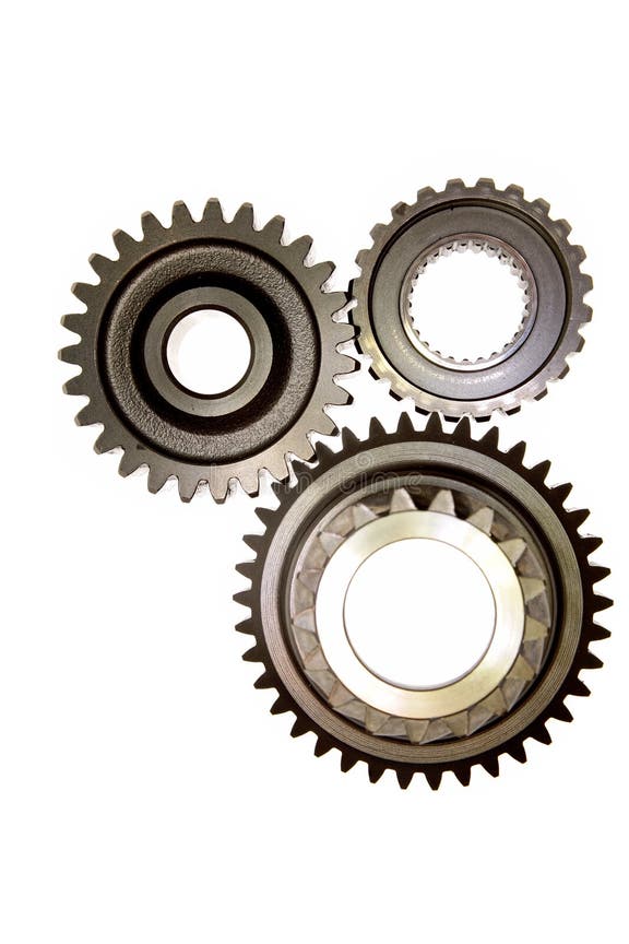 Three gears stock image. Image of meshing, cutout, business - 8276987