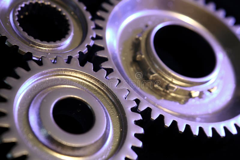 Three gears stock photo. Image of closeup, mechanical - 9700052