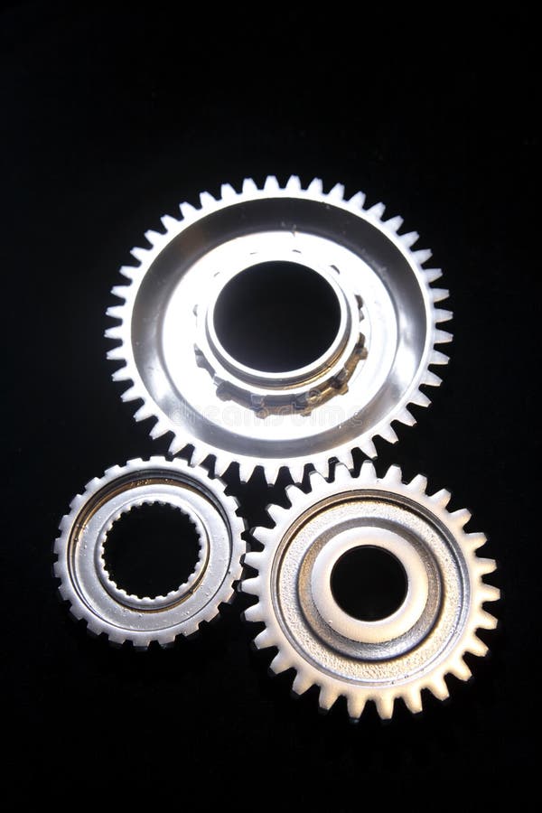 Three gears stock image. Image of machine, metal, connect - 9700067