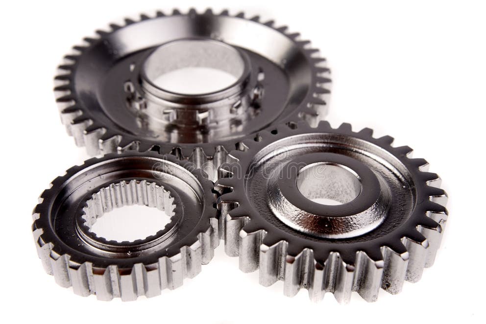 Three gears stock image. Image of meshing, idea, cogwheels - 9870959