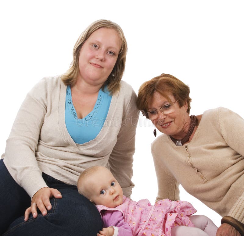 Three Generations 11 On White Picture. Image: 3641828
