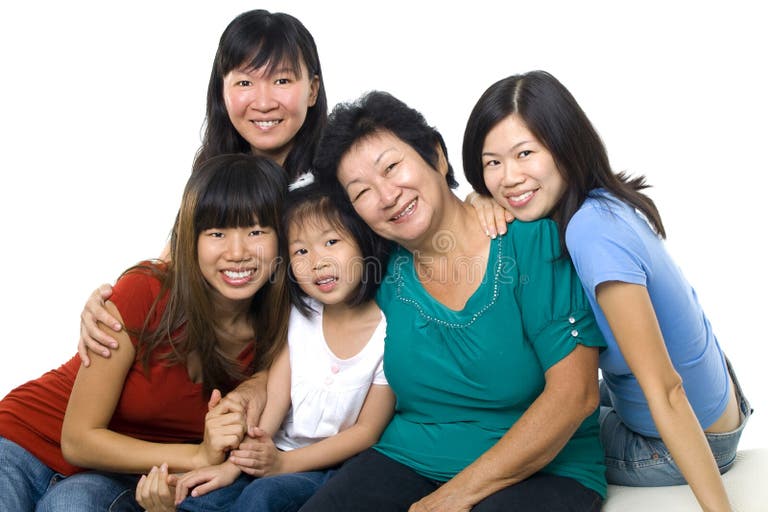 650 Family Three Generations White Background Stock Photos - Free ...