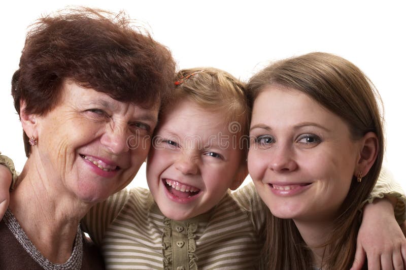 Three generations stock image. Image of isolated, beautiful - 18329535