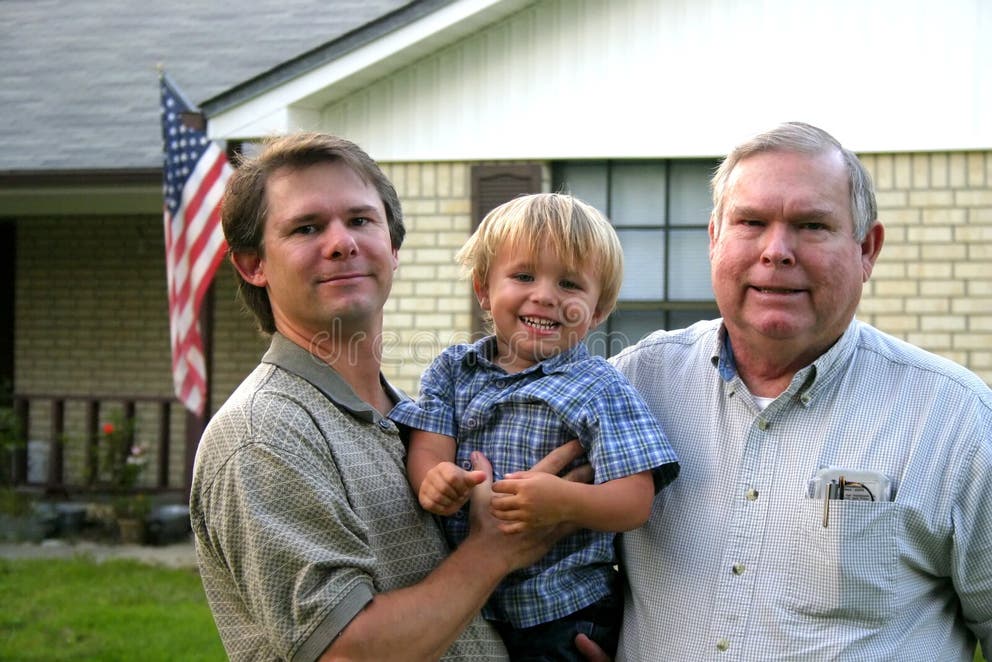 Three generations stock photo. Image of house, offspring - 3290910