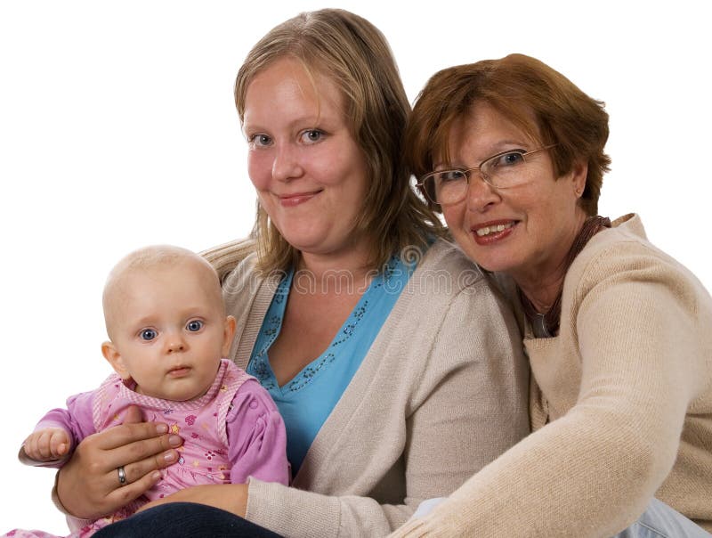 Three Generations 6 On White Stock Photo - Image of baby, human: 3575566