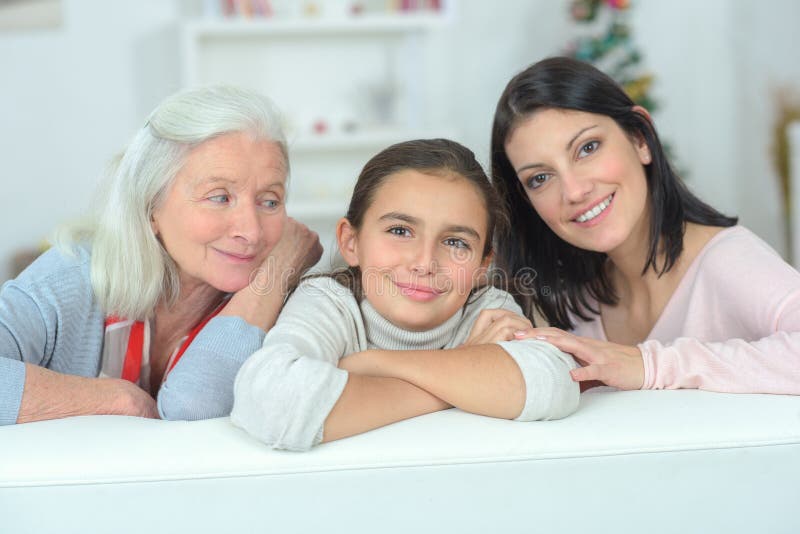 Three Generations Family Photo Stock Image - Image of together, female ...