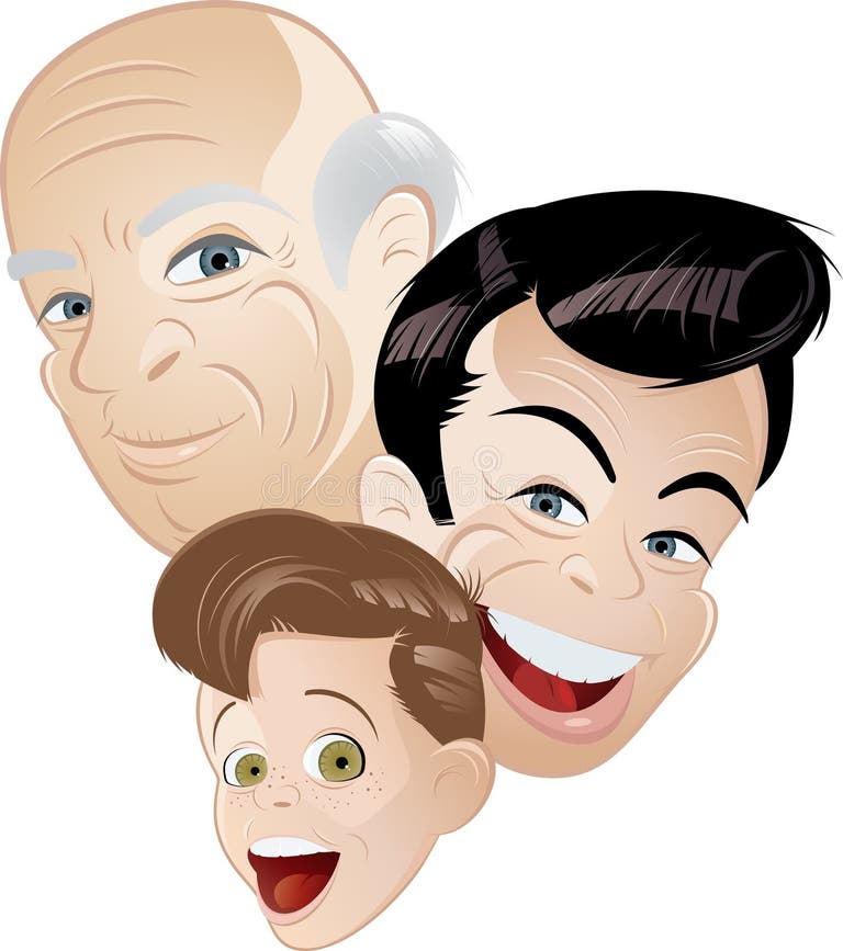 Cartoon Heads Retro Stock Illustrations – 728 Cartoon Heads Retro Stock ...