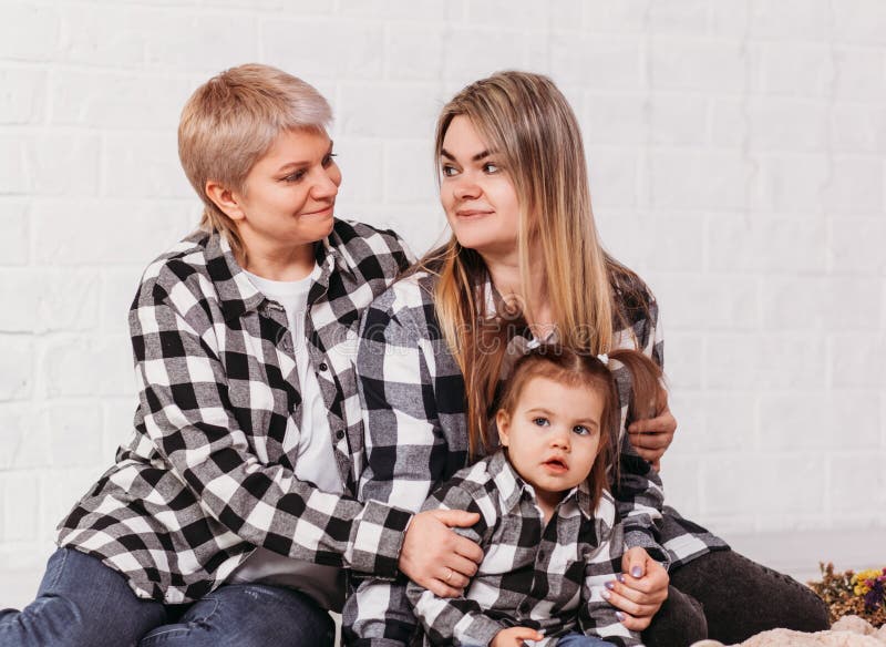 Three Generations of Women, Grandmother, Mother and Granddaughter in ...