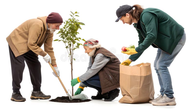 Generational Planting Project Stock Illustration - Illustration of ...