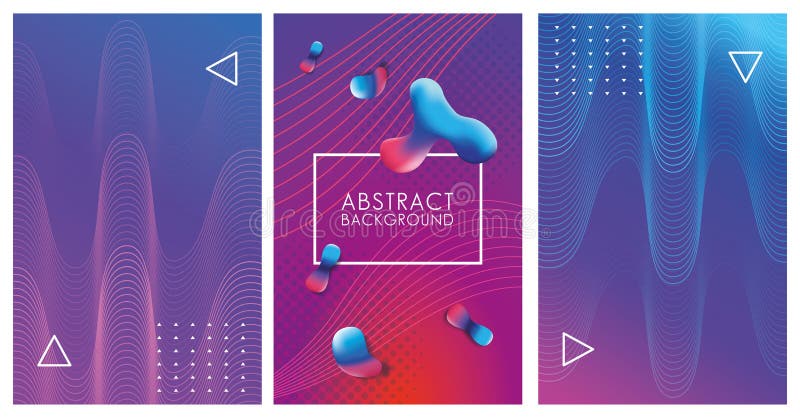 Three Geometric Colorful Abstract Backgrounds Stock Vector ...