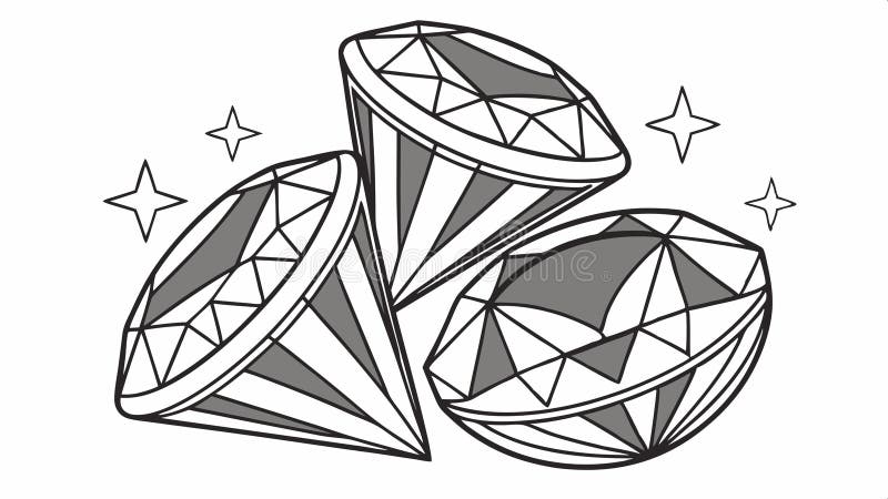 Three Geometric Diamonds or Gemstones Representing Value Wealth Vector ...