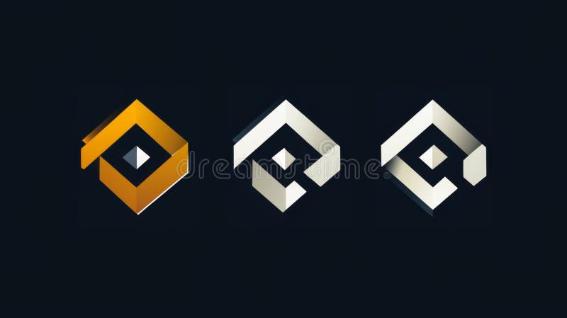 Three Geometric Shapes.Minimalist Geometry Stock Illustration ...