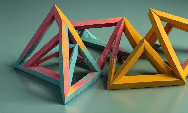 Three Geometric Shapes, Including Triangular, Rectangular, and Rhombus ...
