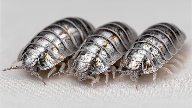 Giant Isopods Crawling on a Soft Surface Showing Intricate Textures and ...