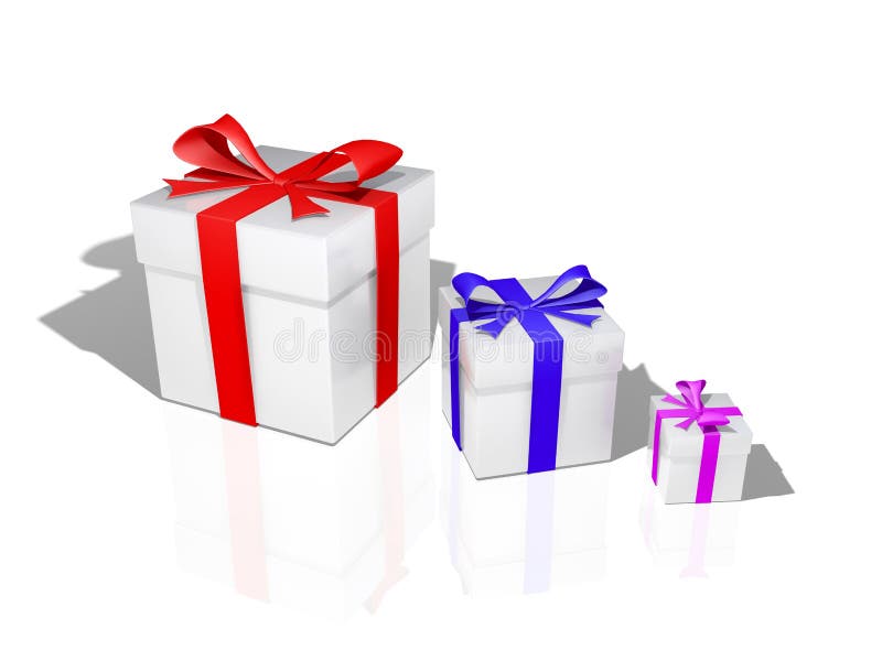 Three Gifts stock illustration. Illustration of ribbon - 12253664