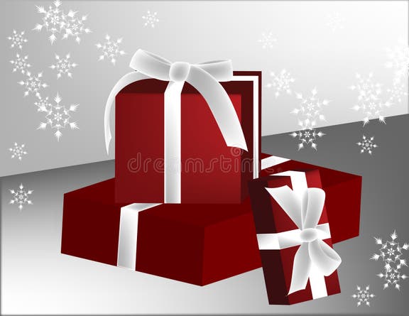 Three Gifts stock vector. Illustration of silver, boxes - 3740557