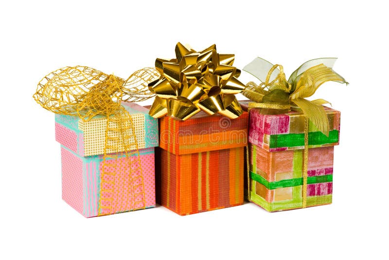 Christmas presents stock photo. Image of gift, golden - 3827888