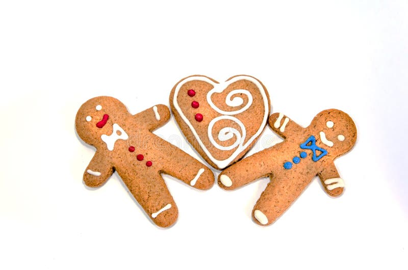 Three Gingerbread Cookie Men Stock Photo - Image of handmade, creative ...