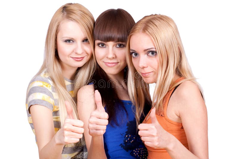 Three girlfriends together stock photo. Image of smiling - 8154538
