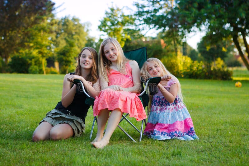 Three girls stock photo. Image of funny, leisure, amity - 39777624