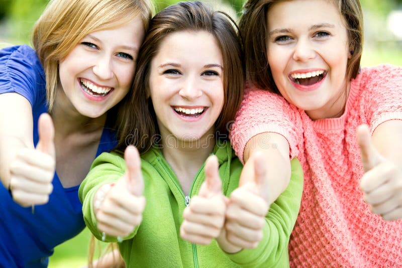 Three girls waving hands stock image. Image of girls - 20843947