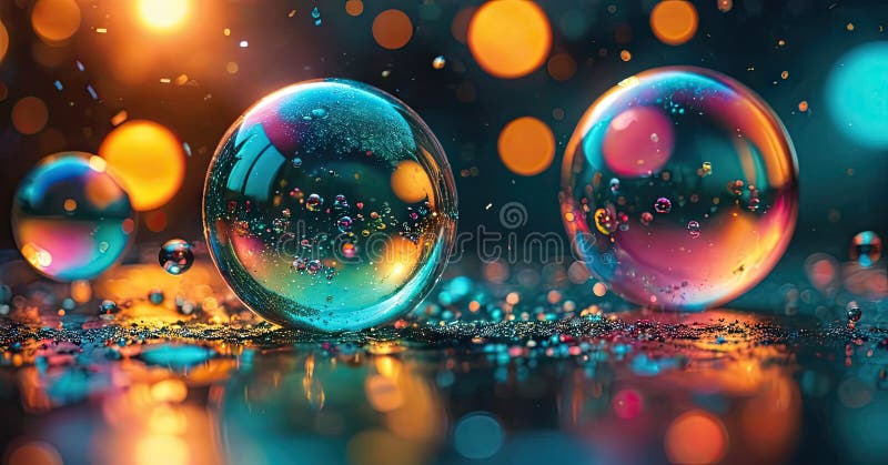 Three Glass Balls are Shown in this Image, with One of Them Being a ...