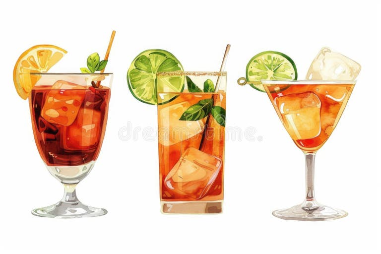 Three Glass Containers Filled with Different Beverages Stock Photo ...