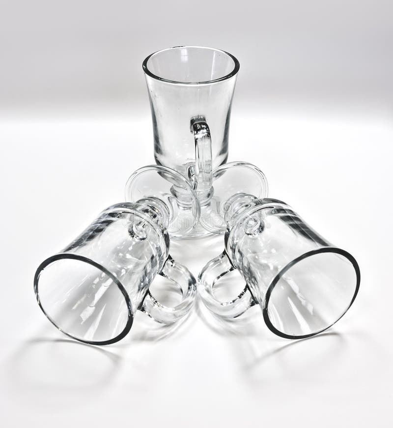 Three glass cups stock image. Image of isolated, blank - 10576517