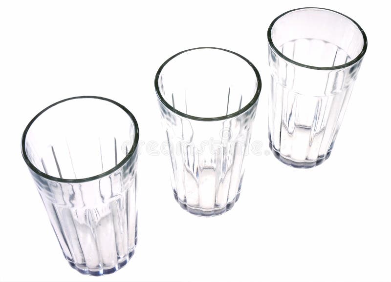Three glasses stock photo. Image of white, glass, empty - 10931748