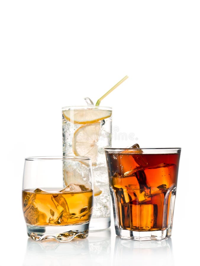 Cocktails stock photo. Image of sparkling, whiskey, water - 30017400