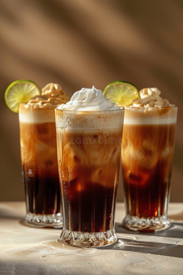 Three Glasses Filled with Different Types of Drinks Stock Photo - Image ...