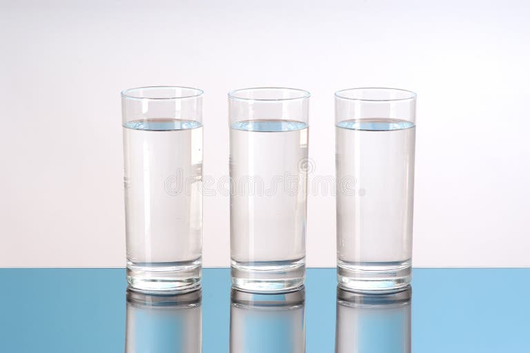 Three glasses of water stock photo. Image of dirty, healthy - 2362958