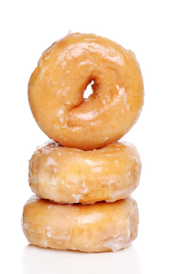Stack of plain donuts stock image. Image of food, thick - 2209583