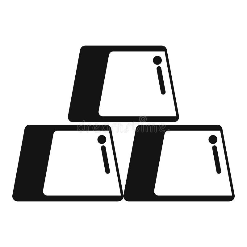 Three Gold Bars Stacked Together Forming a Pyramid Stock Vector ...