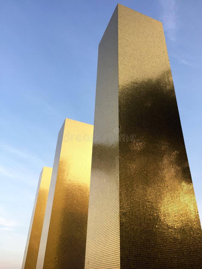 Three gold blocks stock image. Image of blocks, huge - 63683487