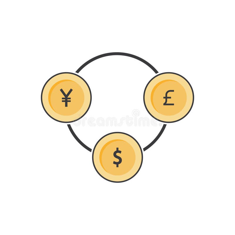 Three Gold Coins Currency Symbols Stock Vector - Illustration of ...
