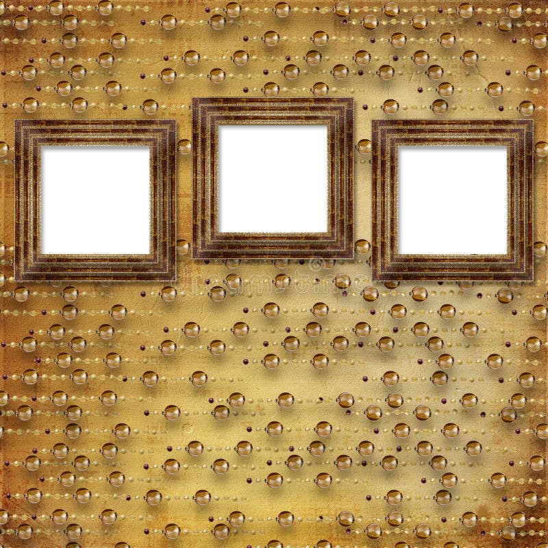 Three Gold Frames Victorian Style Stock Image - Image of border ...