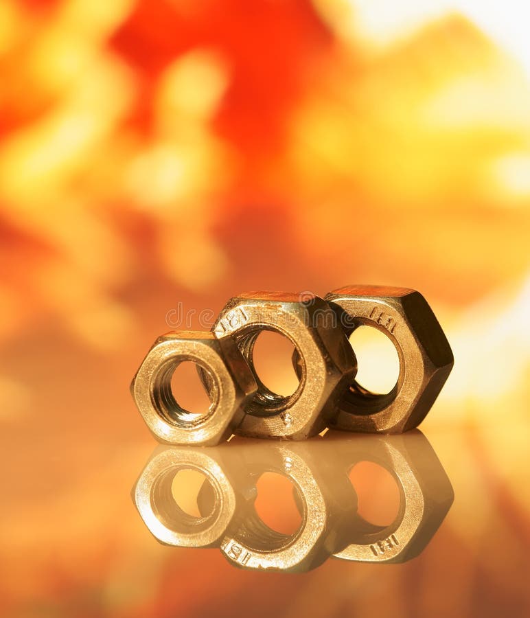 Gold nuts stock photo. Image of paint, holiday, happy, little - 385972