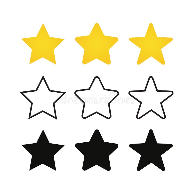 Three Gold Stars stock illustration. Illustration of pattern - 371038868