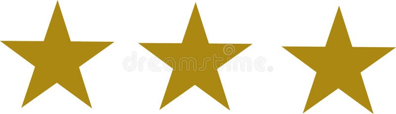 Three golden stars icon stock vector. Illustration of icon - 107198522