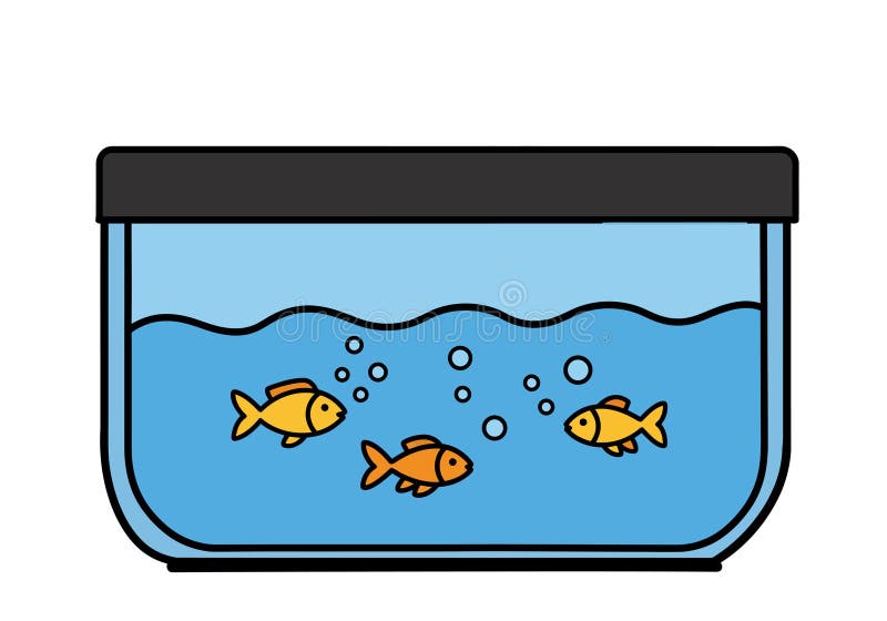 Fish tank clip art stock vector. Illustration of vector - 366196380
