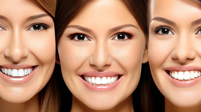 Three Gorgeous Women. Snow-white Smile Editorial Photography - Image of ...