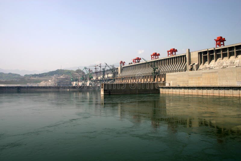 Three gorges dam stock photo. Image of spillway, lake - 4060498