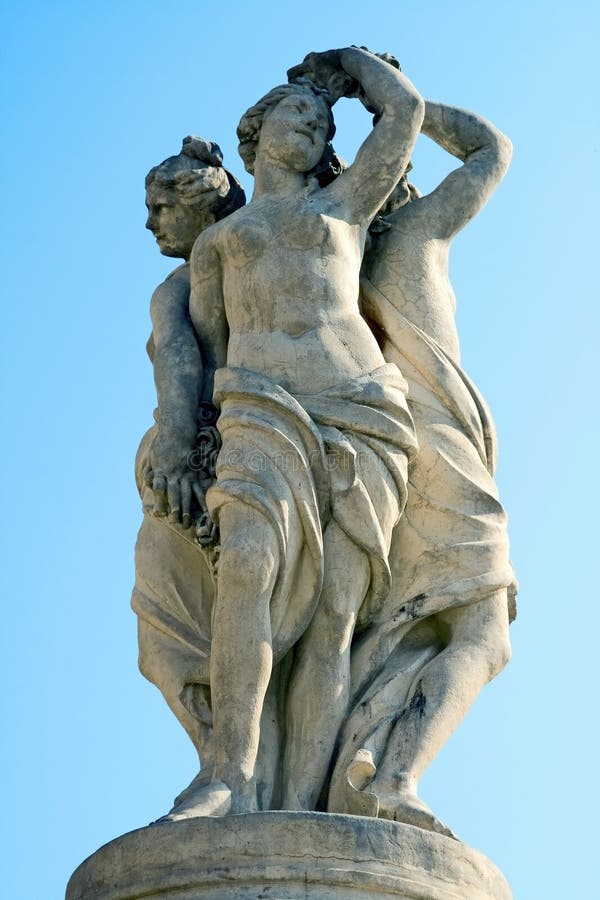 Three Graces fountain stock photo. Image of france, women - 16683806