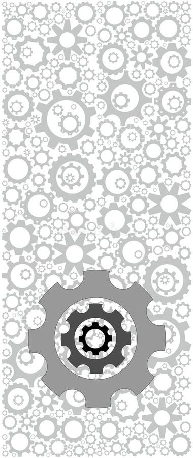 Three Gradient Gears One Inside Another on a Background Filled with ...