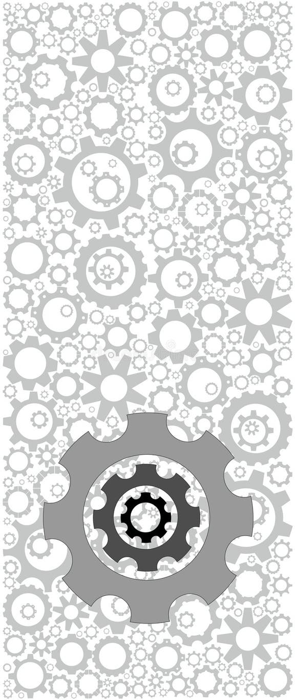 Three Gradient Gears One Inside Another on a Background Filled with ...